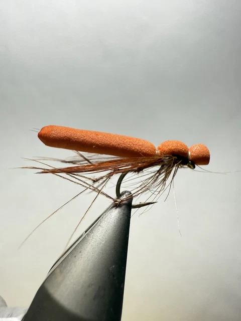 2 FOAM ORANGE Daddy Long Legs Dry Flies Size 10 £1.99 - PicClick UK