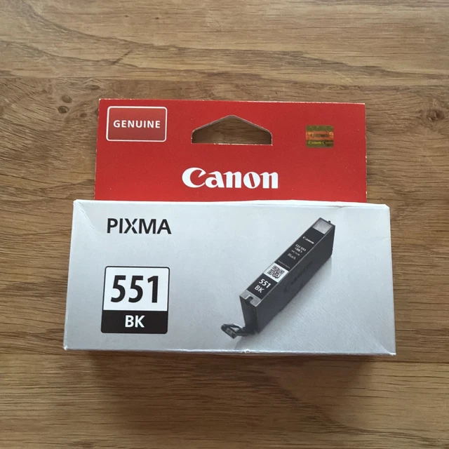 GENUINE CANON 551 BK Black cartridge - PIXMA Printers - New, Boxed ...
