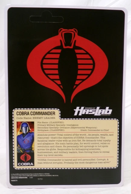 HASBRO GI JOE Classified Series Haslab Hiss Tank Commander Cobra 6 ...