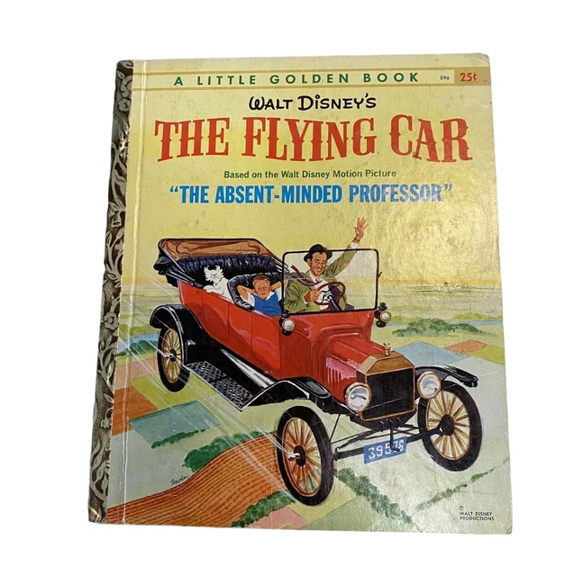 LITTLE GOLDEN BOOK Walt Disney's The Flying Car First Edition. "A ...