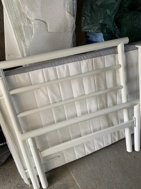 GOOD METAL SINGLE Bed with Mattress Only One Year Old Used About 12 ...