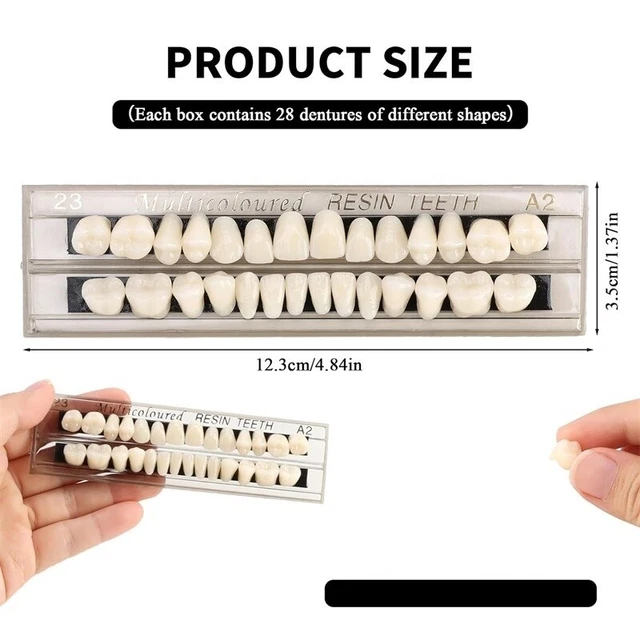 DENTAL RESIN DENTURE False Teeth Upper Lower Temporary Crowns ...