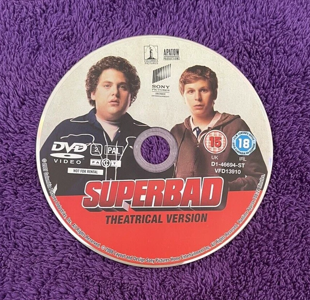 SUPERBAD - DVD Disc Only - Comedy (2008) Jonah Hill - Free UK P&P £2.94 ...