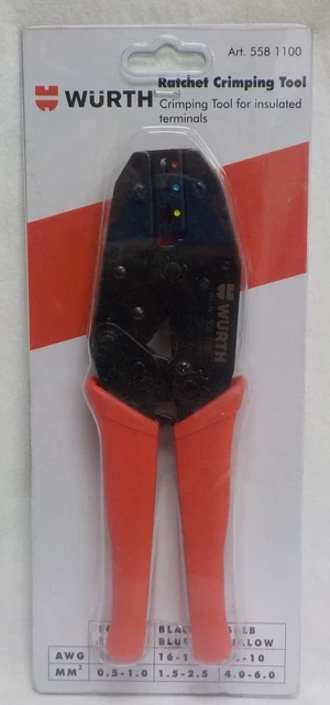 WURTH HD RATCHET Crimping Tool for Insulated Terminals 558.1100 $29.27 ...