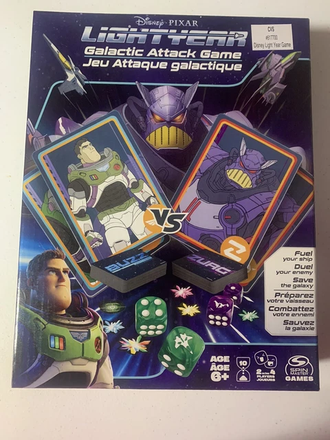 DISNEY PIXAR BUZZ Lightyear Galactic Attack Card & Dice Board Game Zurg ...