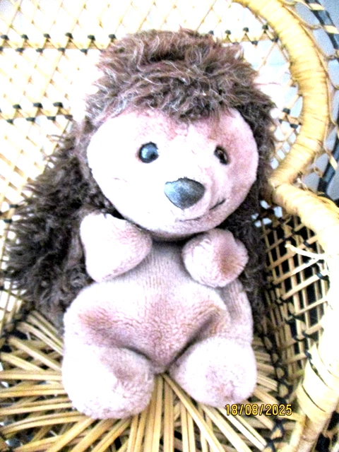 VINTAGE AVON HERBIE Brown Hedgehog Hand Puppet Soft Plush Toy 1980s ...