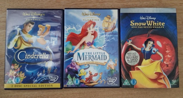 WALT DISNEY CINDERELLA & Little Mermaid/Snow white DVDs EUR 2,29 ...