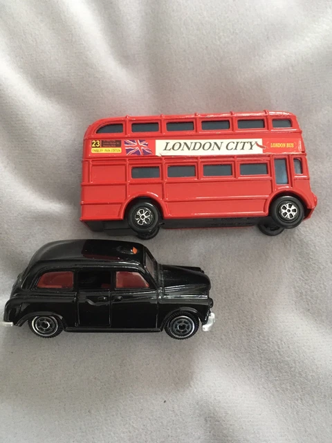 SMALL LONDON BUS And Black Cab Die Cast Toys Collector Models Red Bus £ ...