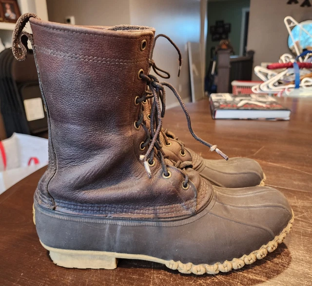 VINTAGE LL BEAN Maine Hunting Shoe Men's Size 9 M Duck Boots Rubber ...