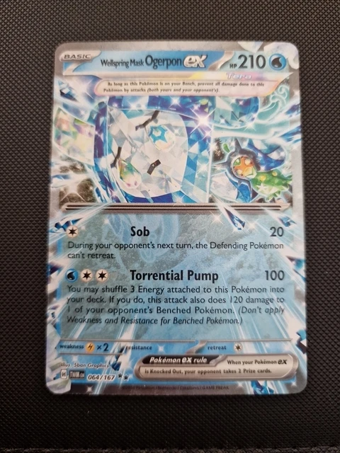 POKEMON - 064/167 - Wellspring Mask Ogerpon ex - Twilight Masquerade ...