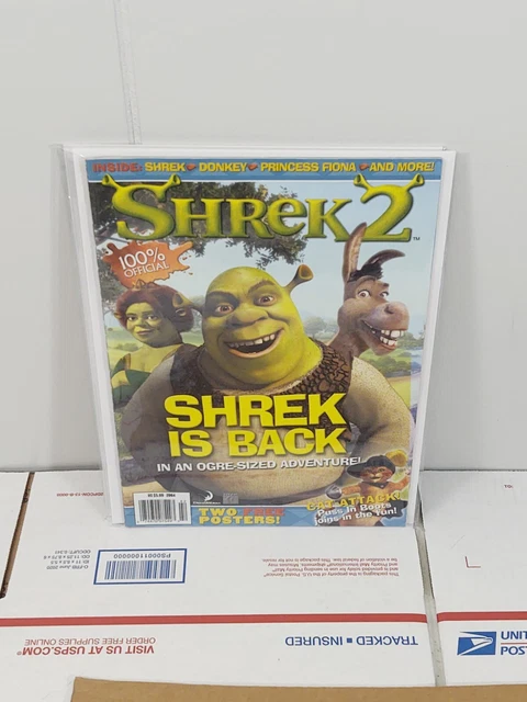 SHREK IS BACK 2004 SHREK 2 Magazine 2 POSTERS! PUSS IN BOOTS JOINS THE ...