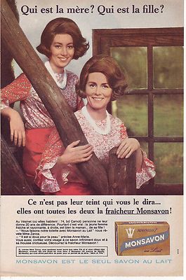 PUBLICITE ADVERTISING 034 1966 MONSAVON qui est la mère ? qui est la ...