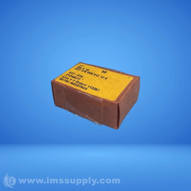 METRO INDUSTRIES M6X16 Box of 50 Socket-Head Cap Screws FNFP £9.85 ...