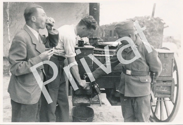 PHOTO WW2 FIELD kitchen rehearsal food Wehrmacht Terespol Poland 1941 ...