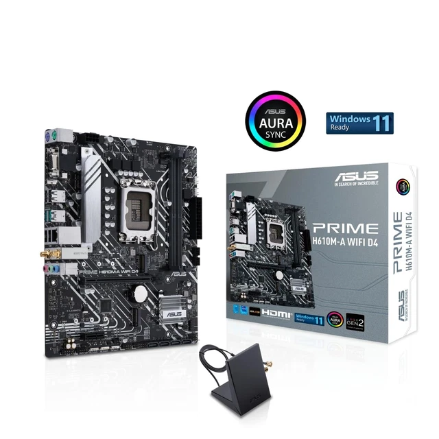 ASUS PRIME H610M-A WIFI D4 Intel H610 (LGA 1700) mic-ATX motherboard with DDR4, £137.43 ...