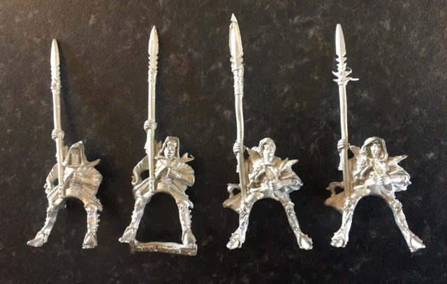 WARHAMMER FANTASY 4X DARK ELF DARK RIDER SCOUTS Metal Citadel oop anni ...