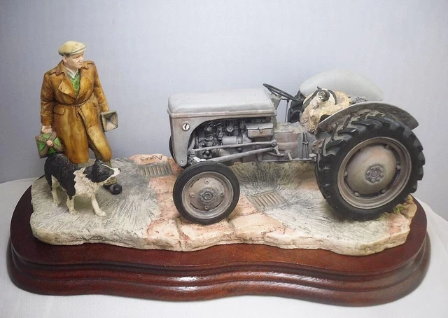 BORDER FINE ARTS AN EARLY START JH91 Tractor Figure (loose exhaust pipe ...