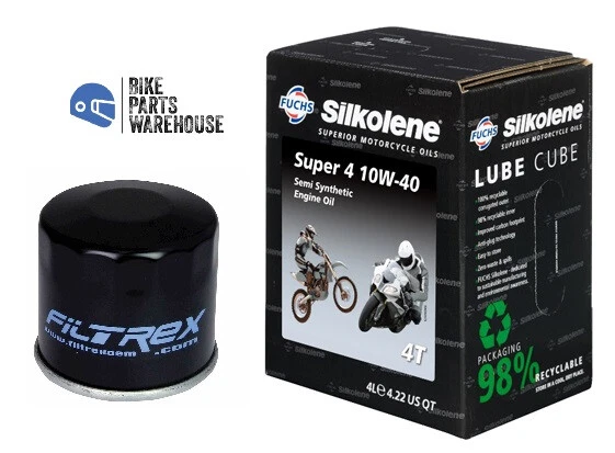 YAMAHA VMAX 1200 2003-2004 Silkolene Super4 10W40 Oil & Filter Service ...