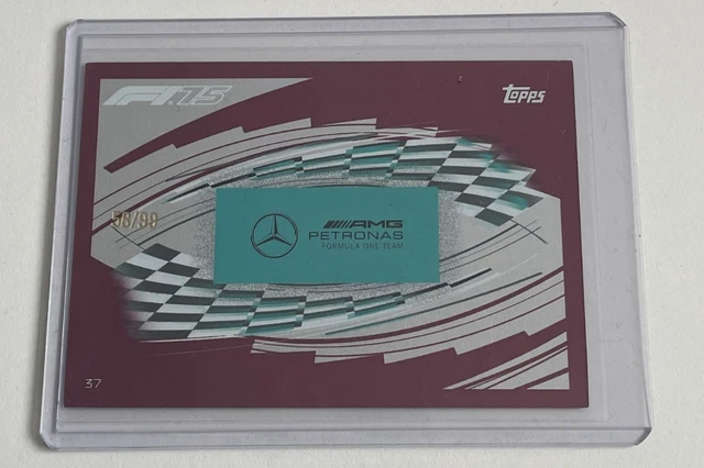 TOPPS 🇮🇳 Turbo Attax F1 2025 #37 Mercedes Logo Cranberry Foil Numbered ...