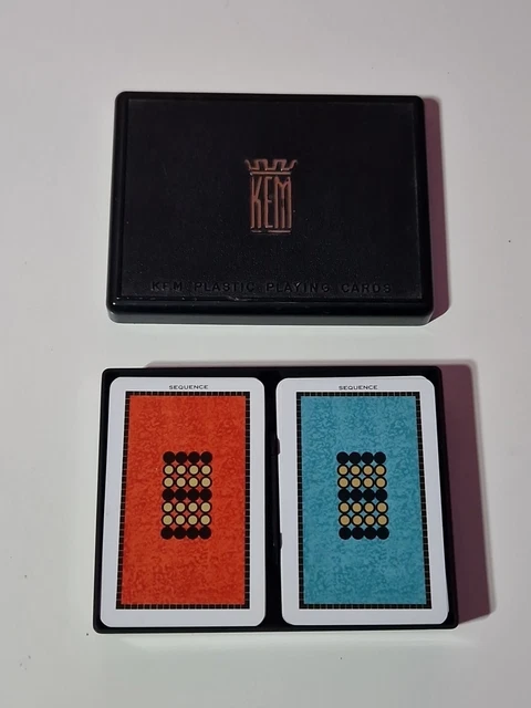 VINTAGE KEM PLASTIC Playing Cards Sequence 1947 (complete & very good ...