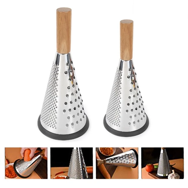 WIDER DESIGN CONE Grater Stainless Steel Contoured Shape Butter Grater ...