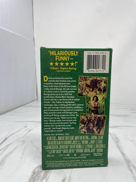 VHS GEORGE OF the Jungle Brendan Fraser Disney £8.04 - PicClick UK