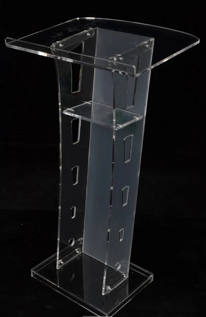 USED ACRYLIC PODIUM Lectern Church Pulpit Plexiglass Clear Furniture Tabletop $230.56 - PicClick CA