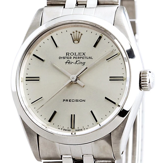 ROLEX AIRE REY Hombre Acero Inoxidable Reloj Jubilee Banda Pulsera ...