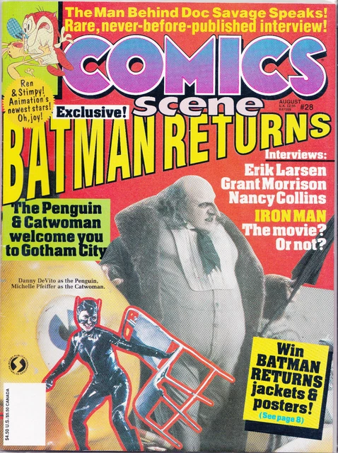 BATMAN RETURNS 1992 Comics Scene magazine 28 Michael Keaton Tim Burton ...