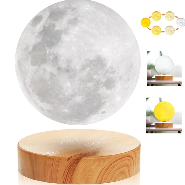 LEVITATING MOON LAMP,FLOATING and Spinning in Air Freely with 3D ...