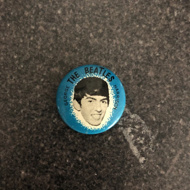 GEORGE HARRISON BEATLES 1960s Pin Badge Vintage Beatlemania £10.00 ...