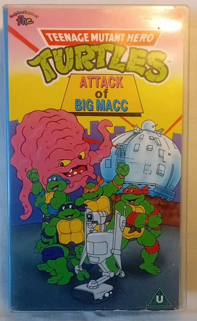 VINTAGE VHS TAPE Teenage Mutant Hero Turtles Attack Of Big Macc Cartoon ...