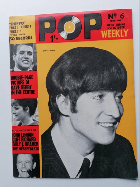 BEATLES CLIFF Richar Pop Weekly Mag No 6 3Rd Oct 1964 £9.99 - PicClick UK