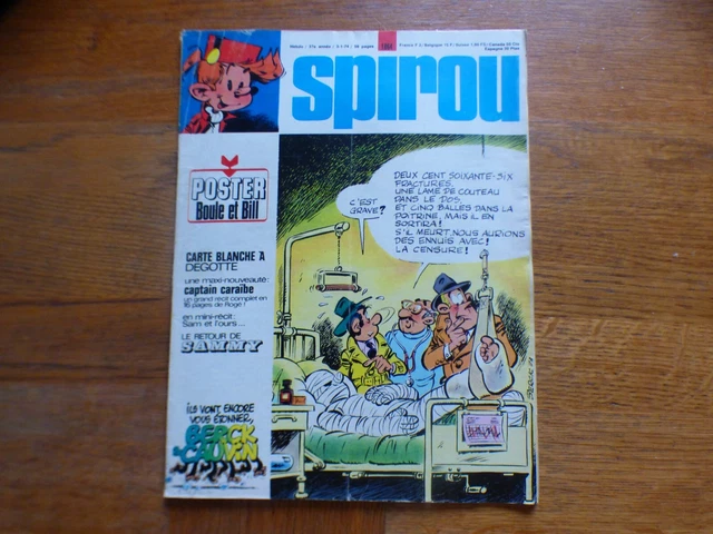 SPIROU N° 1864 POSTER BOULE ET BILL TBE++++ EUR 15,00 - PicClick FR