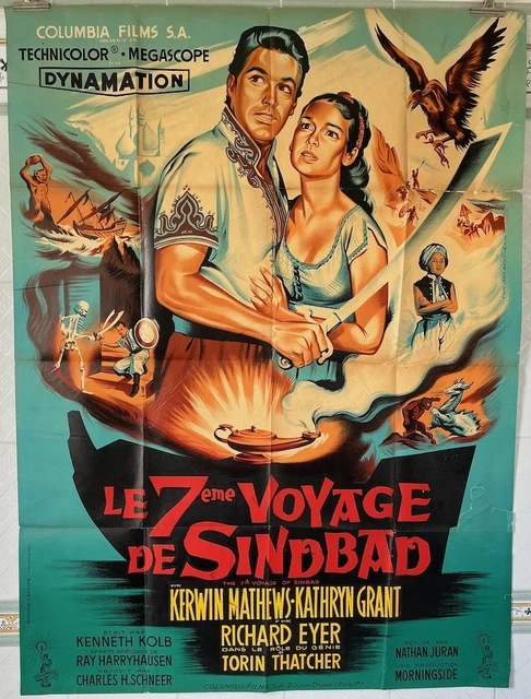 LE 7EME VOYAGE DE SINDBAD (1958) NATHAN JURAN - 120x160 - BELLE LITHO ...