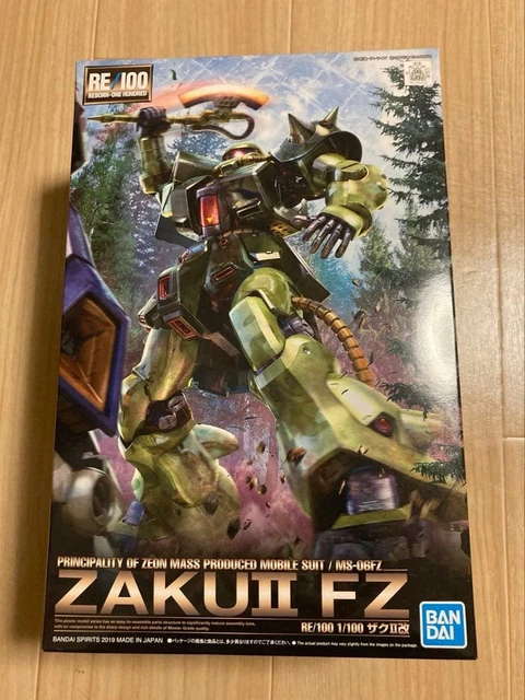 BANDAI 1/100 RE/100 MS-06FZ Zaku II FZ Gundam 0080 War in the Pocket ...