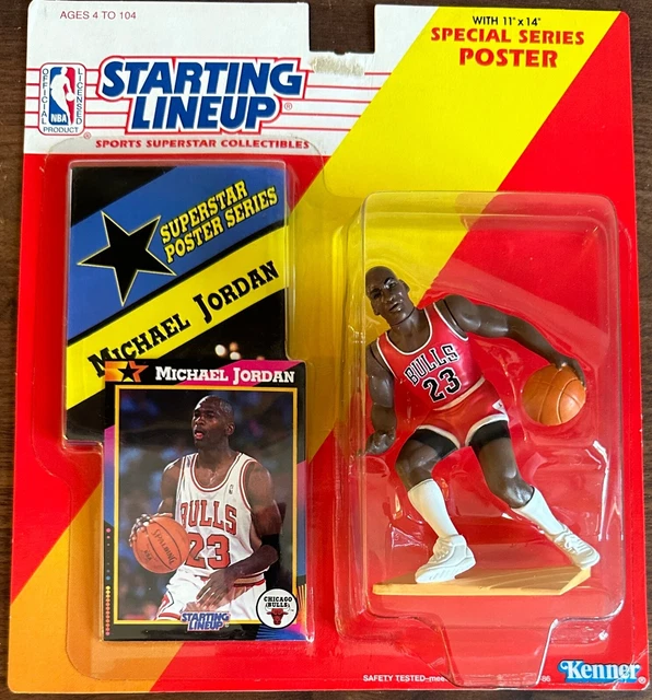 MICHAEL JORDAN STARTING Lineup 1992 Figure Poster Dribbling £14.55 ...