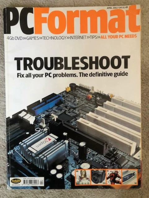 PC FORMAT MAGAZINE April 2002 issue 134 WITH CD ROM/ DVD DISC UFO GERRY ANDERSON EUR 12,11 ...
