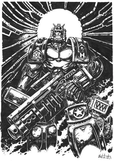 ABC WARRIORS HAMMERSTEIN and Ro-Jaws Hand Drawn Original Art Clint ...