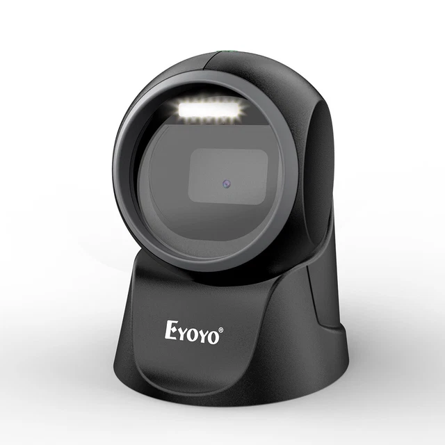 EYOYO DESKTOP BARCODE Scanner QR Code Omnidirection Reader Useby Store ...