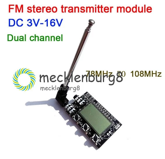 78 MHZ ~ 108 MHz 2 canaux FM carte émetteur stéréo transmission audio sans fil F EUR 9,23 ...