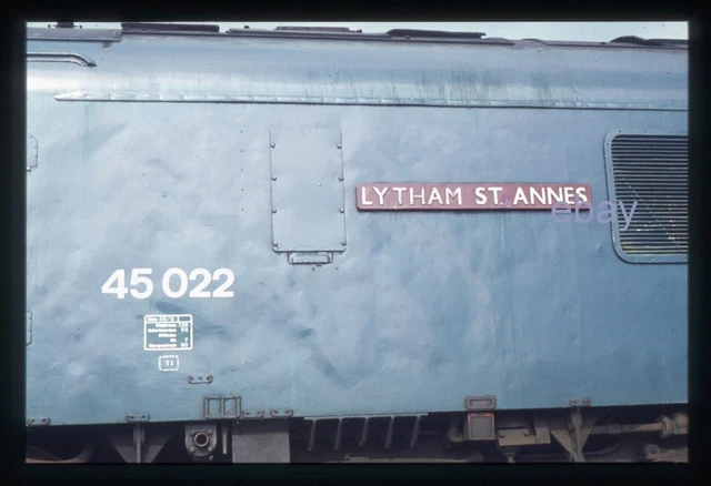 ORIGINAL 35MM SLIDE - Class 45 nameplate 45022 'Lytham St Annes' c.1981 ...