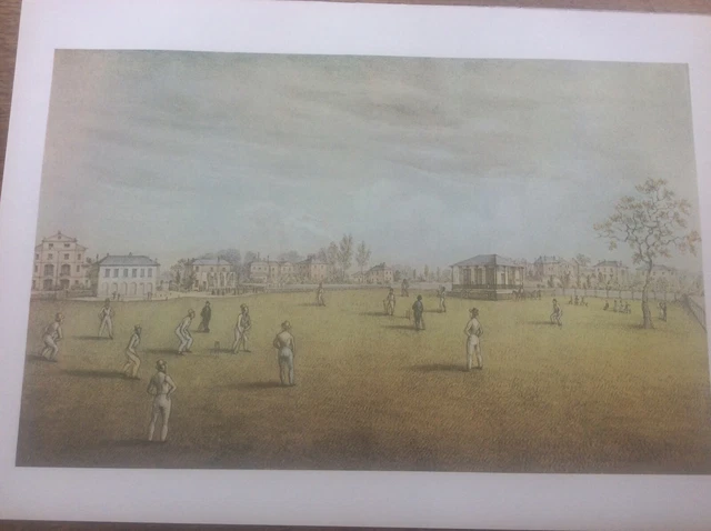 CRICKET PRINT MCC Lords Cricket Ground Coloured Engraving after C ...