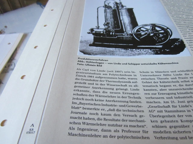 KAISERREICH ARCHIV N3 3017 Produktionsanlagebn Kühlananllagen von Linde ...