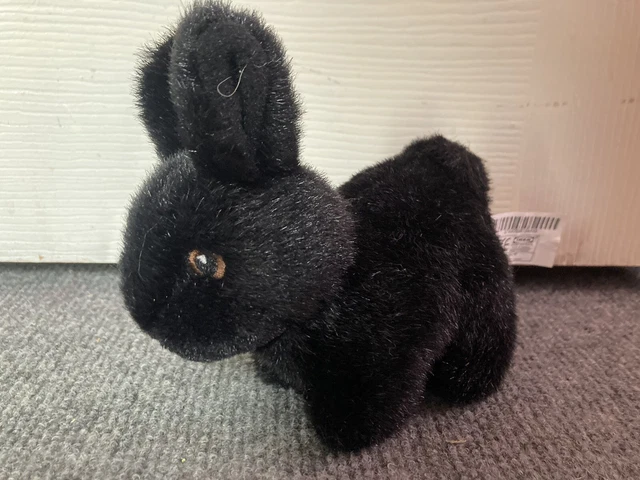 IKEA GLADA BLACK Bunny Rabbit Soft Toy Plush Retired Rare 12cm Small ...
