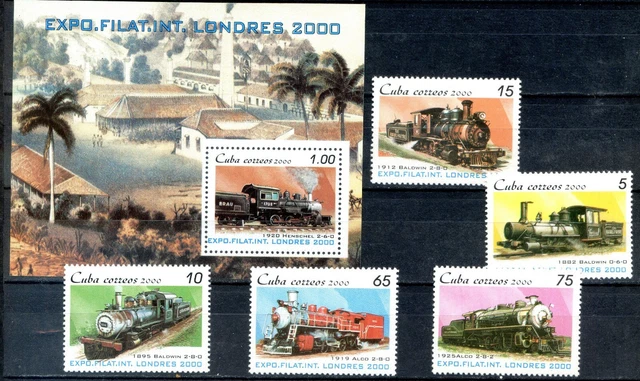 2000 SET AND Sheet "TRENES, FERROCARRILES, TRAINS, RAILWAYS" NEW,MINT ...