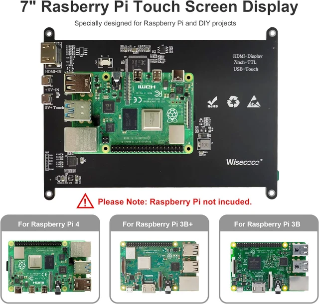 7 INCH TOUCHSCREEN Monitor HDMI IPS 1024 X 600 Mini LCD Display for ...