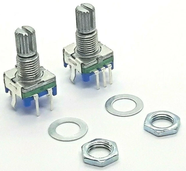 ROTARY ENCODER 5 Pin Rotary Encoder Splined / Plum Push Switch Plum ...