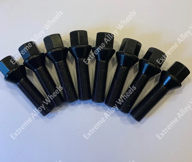 BLACK ALLOY WHEEL Bolts For MINI R56 R57 R58 R59 R60 42mm Thread M14x1 ...