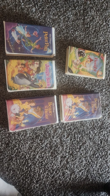 DISNEY BACK DIAMOND VHS, Bambi, Jungle Book, Peter Pan, Beauty and the ...
